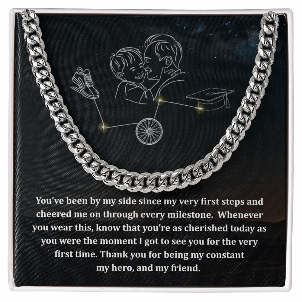 Dad's Cuban Link Chain Necklace – Silver or Gold Men's Jewelry Gift fo – Soulfully Crafted